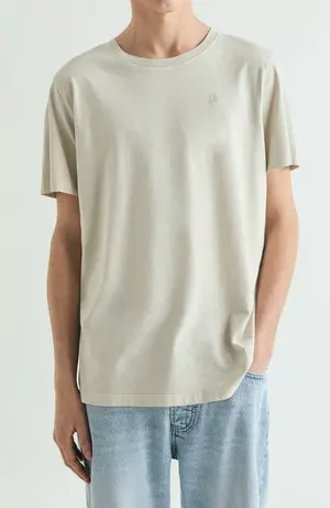 SCALPERS Regular Fit Embroidered T-shirt - Lightgrey