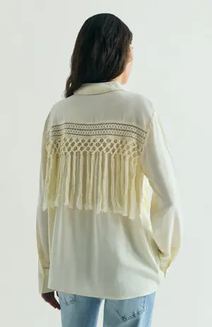 SCALPERS Fringe Detail Shirt