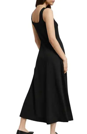 OTTOD'AME Viscose Maxi Dress With Flared Skirt