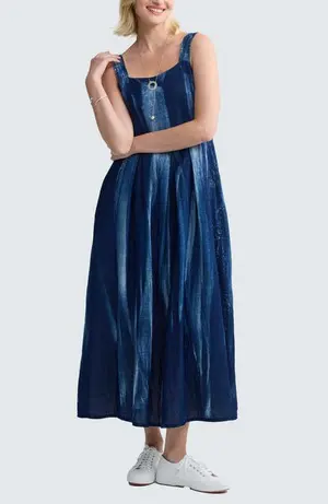 LUUKAA Peyton Batik-effect Tiered Dress
