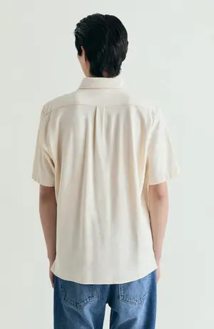 SCALPERS Honeycomb Resort Shirt - Cream