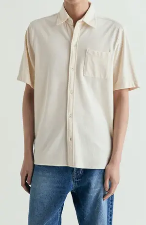 SCALPERS Honeycomb Resort Shirt - Cream