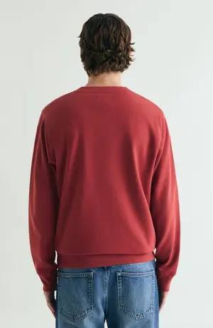SCALPERS Contrast Embroidered Sweatshirt - Red