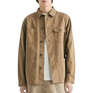 SCALPERS Overshirt With Buttoned Pockets - Taupe