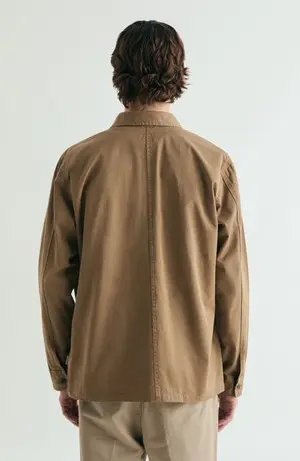 SCALPERS Overshirt With Buttoned Pockets - Taupe