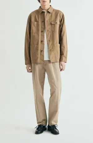SCALPERS Overshirt With Buttoned Pockets - Taupe