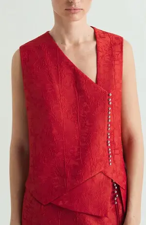 SCALPERS Jac Asian Vest - Red