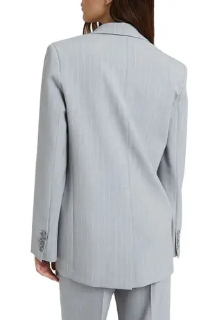 OTTOD'AME One-button Pinstriped Jacket