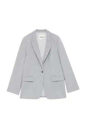 OTTOD'AME One-button Pinstriped Jacket