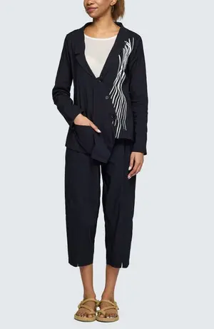 LUUKAA Elara Stretch Linen Cotton Blend Pants