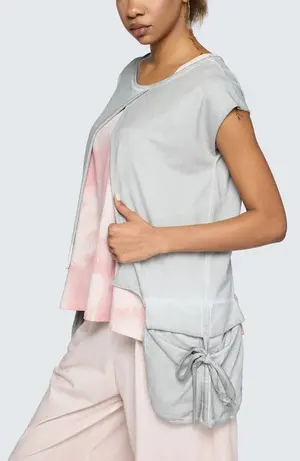 LUUKAA Elowyn Garment-dyed Boxy Blouse - Ash Grey