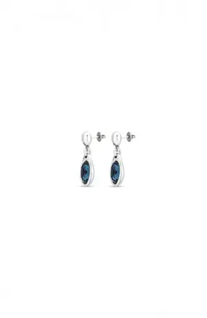 UNODE50 Sterling -plated Crystal Drop Earrings