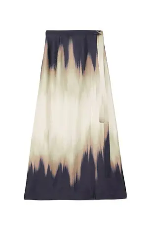 OTTOD'AME Printed Viscose Maxi Skirt