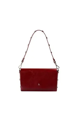 SCALPERS Mini Leather Studs Bag - Red