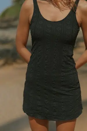 Geode Swimwear Eclipse Scoop Neck Swim Dress