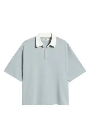FRAME Cotton Half Placket Rugby Polo