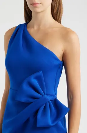 Eliza J One-shoulder Bow Cocktail Dress