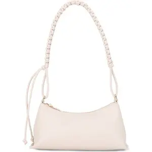 MALI + LILI Phoebe Vegan Leather Shoulder Bag With Braided Strap Bone