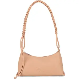 MALI + LILI Phoebe Vegan Leather Shoulder Bag With Braided Strap Camel