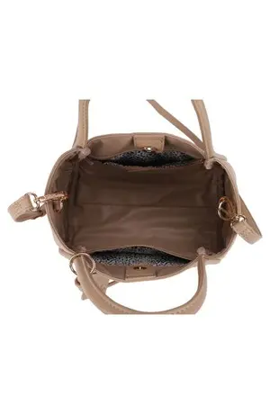 MALI + LILI Mabel Vegan Leather Satchel - Camel