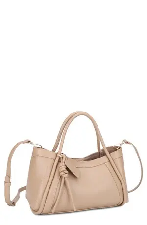 MALI + LILI Mabel Vegan Leather Satchel - Camel