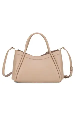 MALI + LILI Mabel Vegan Leather Satchel - Camel