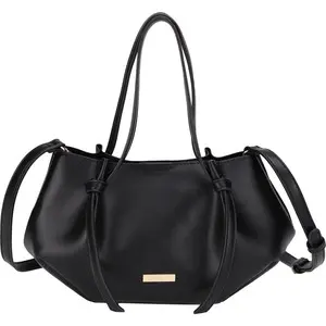 MALI + LILI Mini Lou Lou Vegan Leather Tote Black