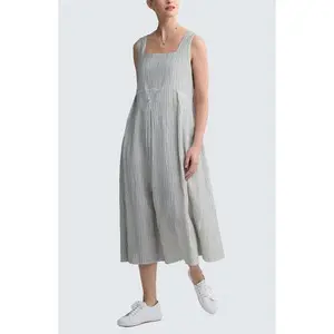 LUUKAA Garment-dyed Balloon Dress - Ash Grey