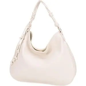 MALI + LILI Yasmin Vegan Leather Hobo Shoulder Bag - Cream