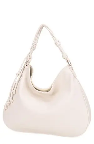 MALI + LILI Yasmin Vegan Leather Hobo Shoulder Bag - Cream