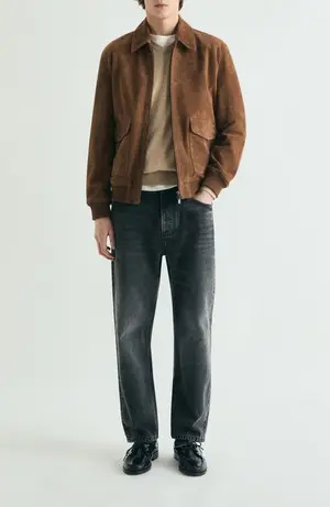 SCALPERS Suede Bomber Jacket
