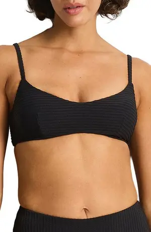 SEA LEVEL Scoop Neck Bikini Top - Black