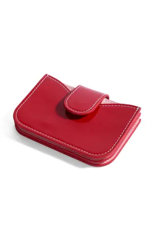 JURGI Lili Patent Leather Accordion Wallet - Red
