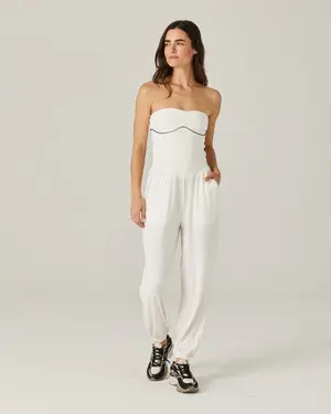 DAUGHTER LESSONS Daughter Lessons Jetset Jumpsuit White