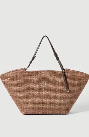 Brunello Cucinelli Raffia Large Panier Shopper