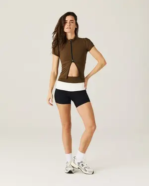 DAUGHTER LESSONS Contour Cap Sleeve Jacket - Brown