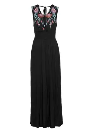 LASCANA V-neck Floral Print Maxi Dress