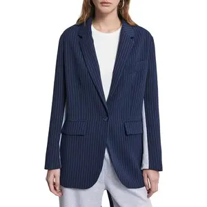 OTTOD'AME Two-fabric Pinstripe Blazer - Blue