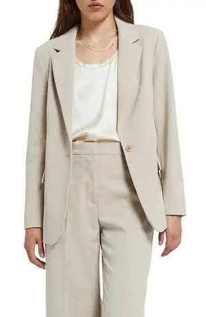 OTTOD'AME One-button Jacket - Beige