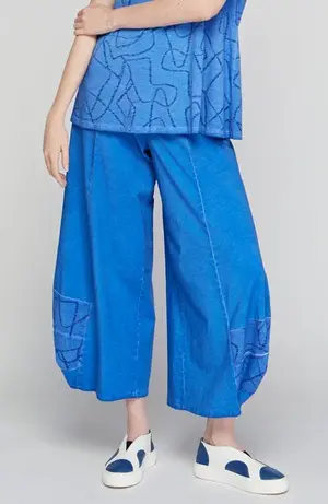 LUUKAA Viva Cotton Jersey Pants With Devoré Paneling