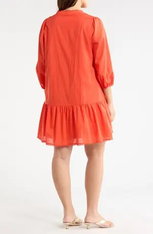 SUGARLIPS Yamila Ruffle Cotton Minidress