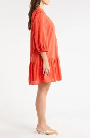 SUGARLIPS Yamila Ruffle Cotton Minidress