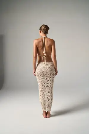 JBQ Beaded Macramé Wrap Skirt