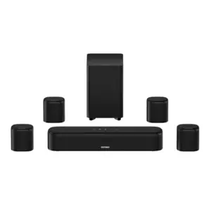 ULTIMEA Aura A60 7.1ch Sound Bar With Dolby Atmos, Subwoofer, 4 Surround Speakers, App Control - Black