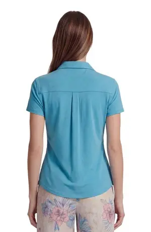 LORDS OF HARLECH Shelley Short Sleeve Shirt - Teal