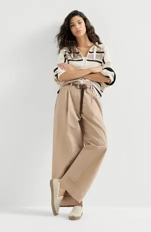 Brunello Cucinelli Boxy Pleated Trousers