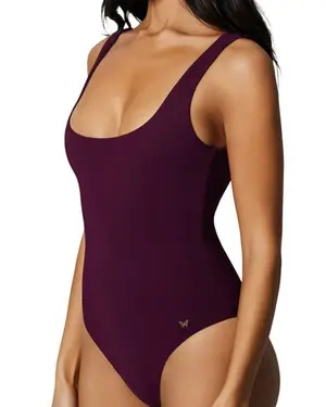 Kiki De Montparnasse Lace-up One Piece - Plum
