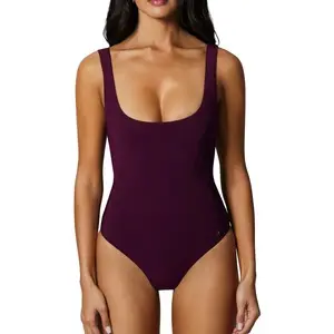 Kiki De Montparnasse Lace-up One Piece - Plum