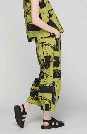 LUUKAA Echo Printed Poplin Pants