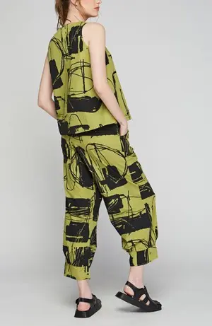 LUUKAA Echo Printed Poplin Pants